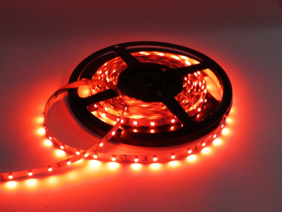 12 Volt strip red 5050 LED's - IP65 - 2,5 meter - All Day Led