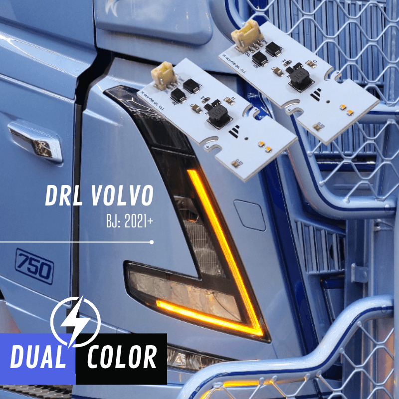 DRL Volvo 2021+ white/orange - white/orange/strobe - All Day Led - FH5