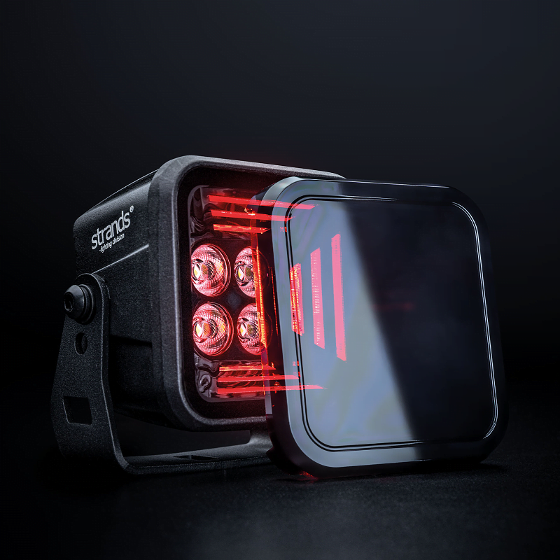 Strands Dark Knight Fortex RED - work light - All Day Led - for 12&24 Volt