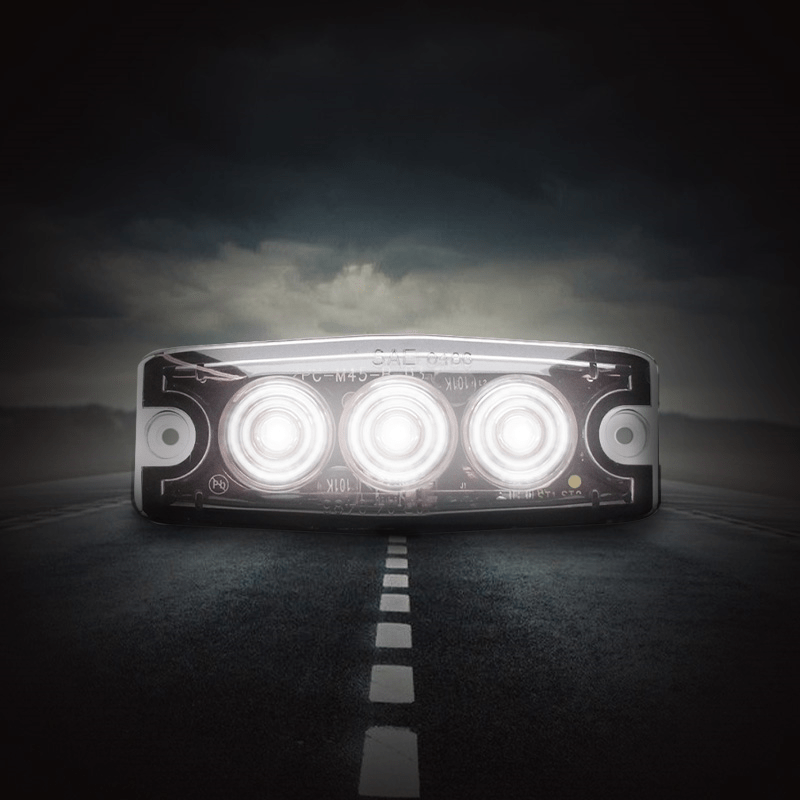 3 LED flash white - ultra thin - All Day Led - 12&24 Volt